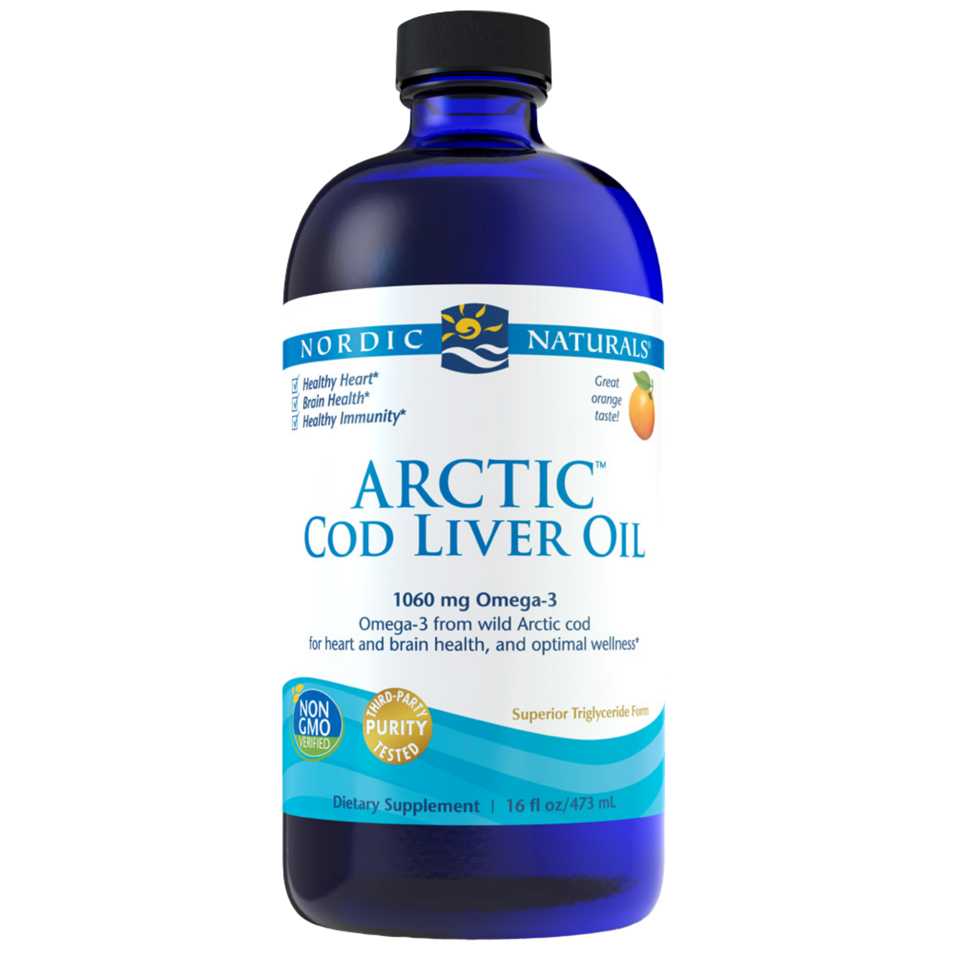 Nordic Naturals Cod Liver Oil Orange 473ml 108139 | Hardy's | New Zealand