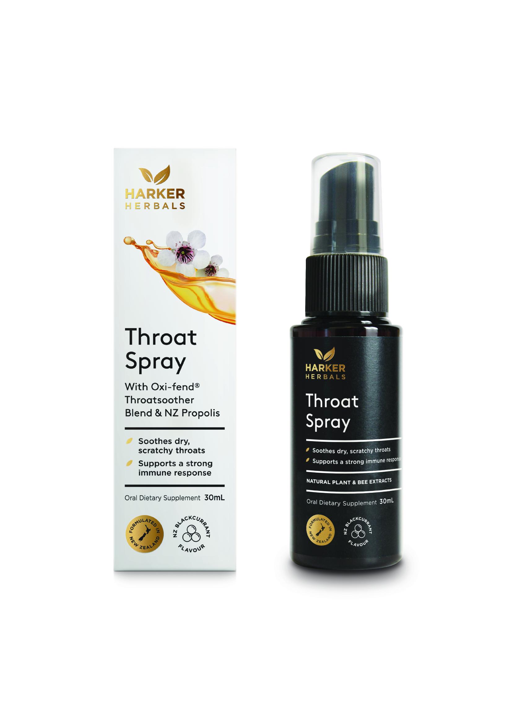 Harker Herbals Adult Throat Spray 30ml 117325 | Hardy's | New Zealand