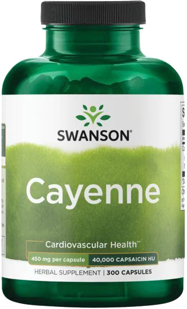 Swanson Cayenne 300 Capsules 117597 | Hardy's | New Zealand