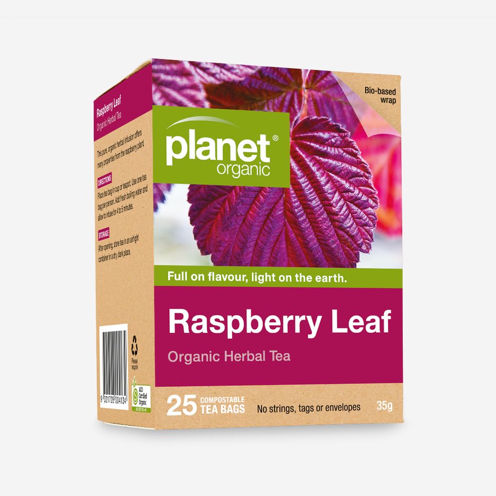 Planet Organic Raspberry Leaf Organic Herbal Tea 25 Tea Bags 116576 ...