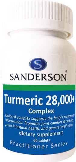 Sanderson Turmeric 28,000 Complex 60 Tabs 113979 | Hardy's | New Zealand